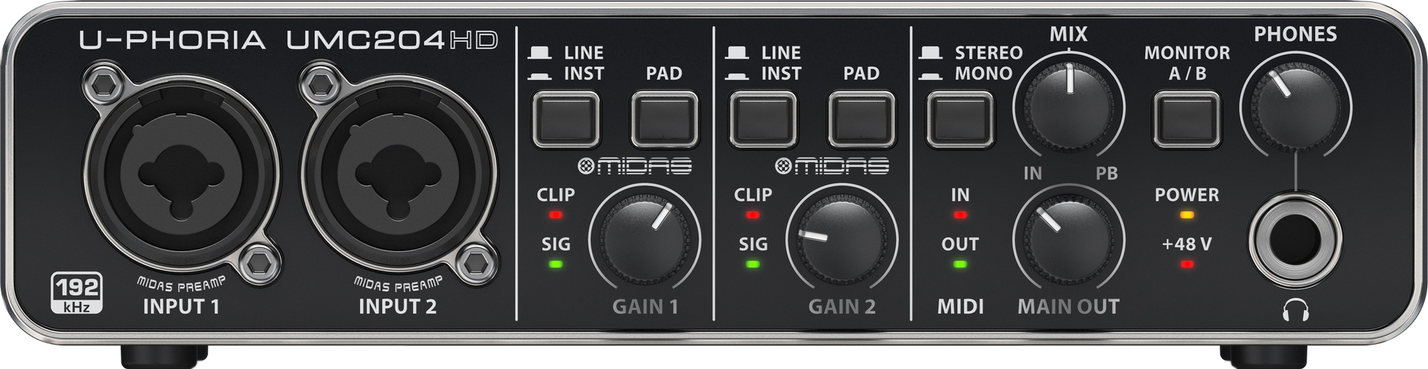 Аудиоинтерфейс Behringer UMC204HD: купить в Минске и Беларуси | цены и ...